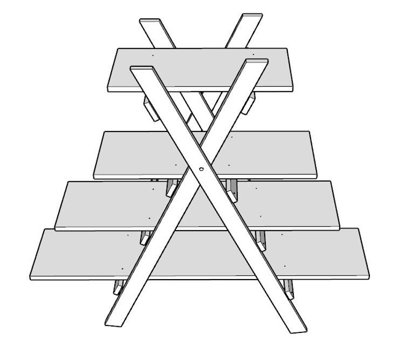 Craft Show Display Stand Plan/ladder Display Stand Plan/wood Display ...