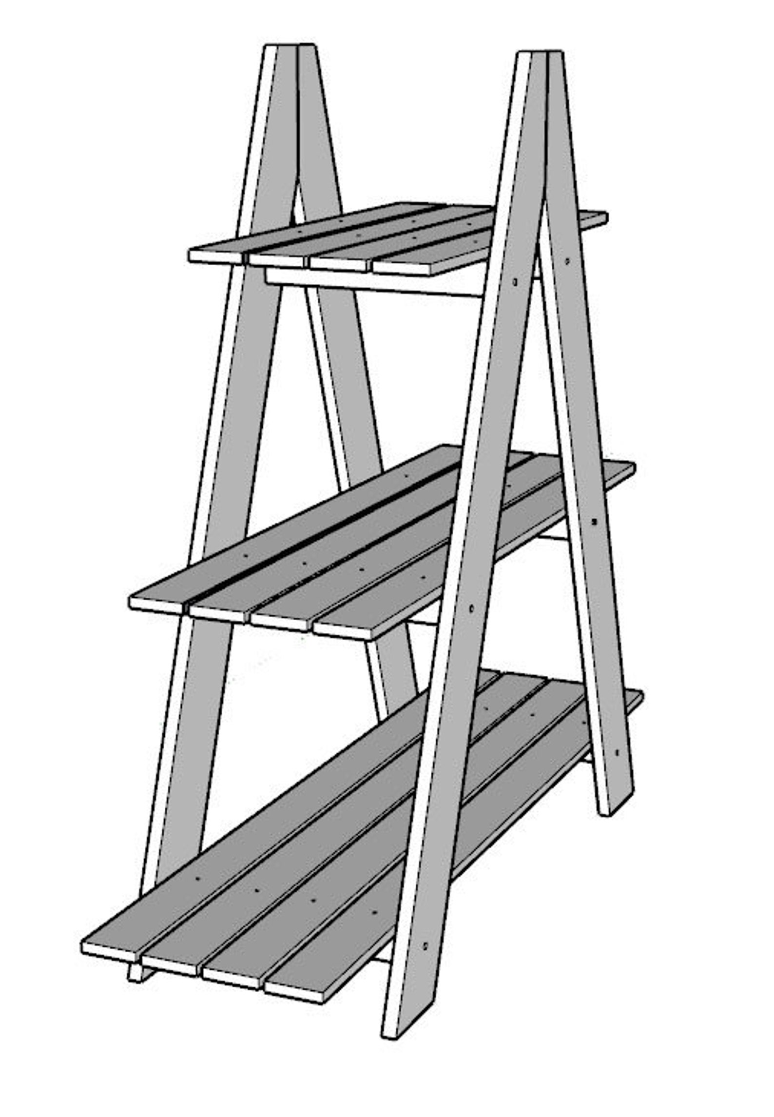 Craft Show Display Stand Plan/ladder Display Stand Plan/wood Display ...