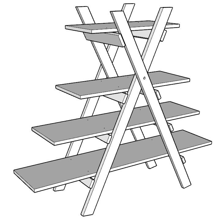 Craft Show Display Stand Plan/ladder Display Stand Plan/wood - Etsy