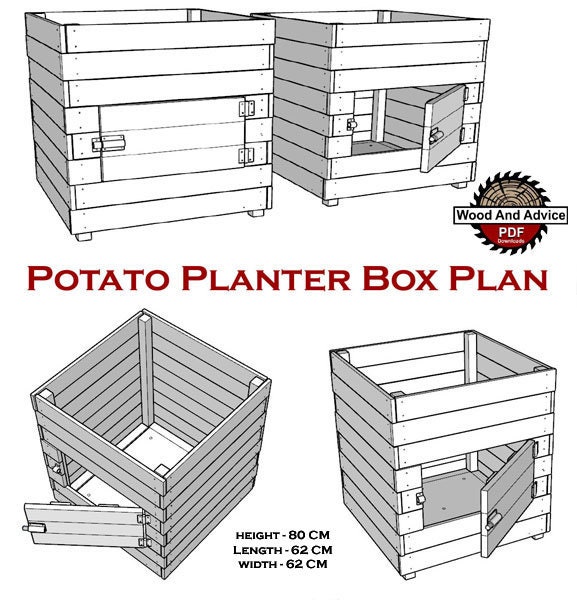 Potato Planter Box Plan/planter Box Plan/pdf Plan/garden Box - Etsy Canada