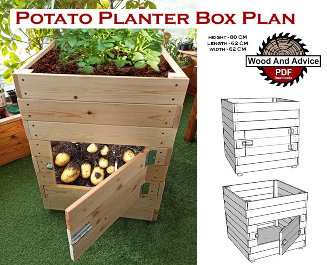 Organic Potato Planter Plan/potato Planter Box Plan/homestead Planter ...