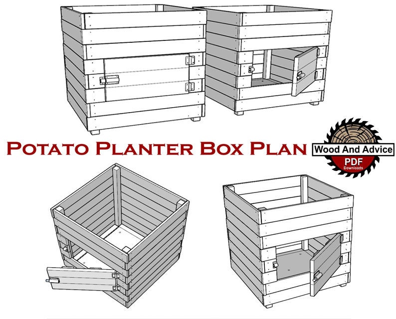 Potato Planter Box Plan/planter Box Plan/pdf Plan/garden Box Plan/veggy ...
