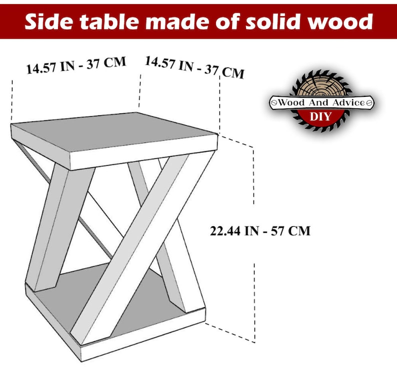 DIY Side Table Plan,diy Plan,end Table Plan/sofa Table Plan/book Stand ...