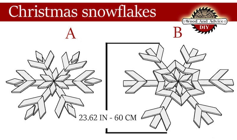 4 Large Snowflakes , From One Picket, One Picket Snowflakes, Christmas ...