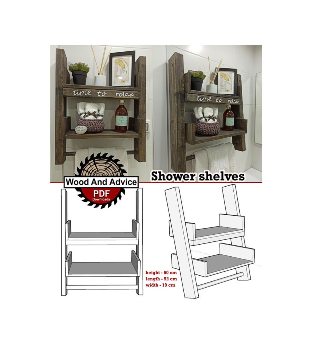 Wooden Shelves .PDF Shelf Construction Plan - Etsy