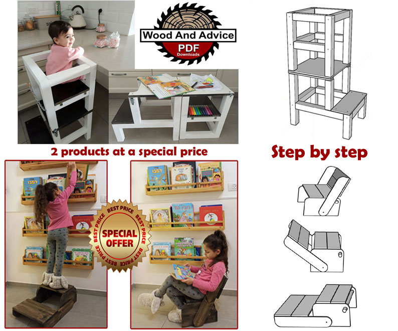 Kitchen Learning Stool Plan/kitchen Helper Stand Plan/little - Etsy