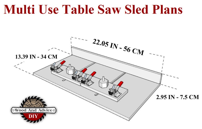 Multi Use Table Saw Sled Plans, Table Saw Sled Plans, Sled Plans, Diy ...