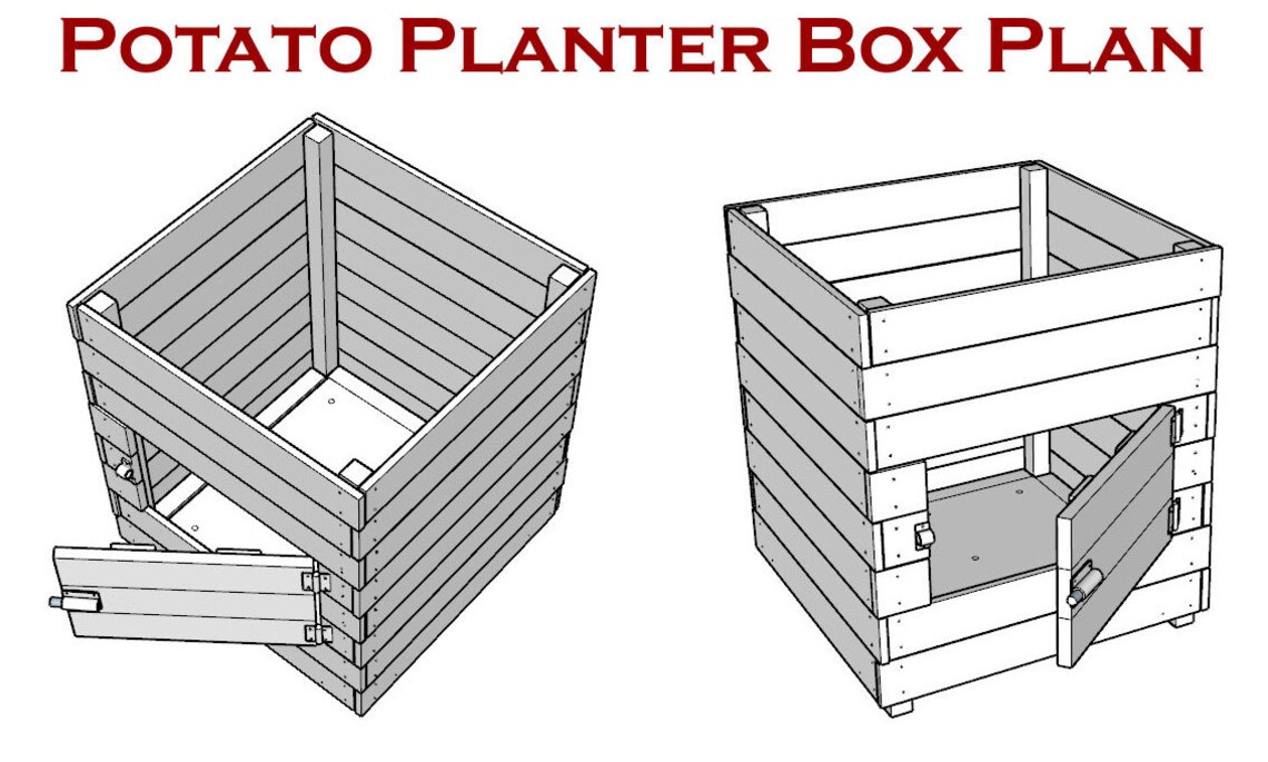 Potato Planter Box Plan/planter Box Plan/pdf Plan/garden Box | Etsy Canada