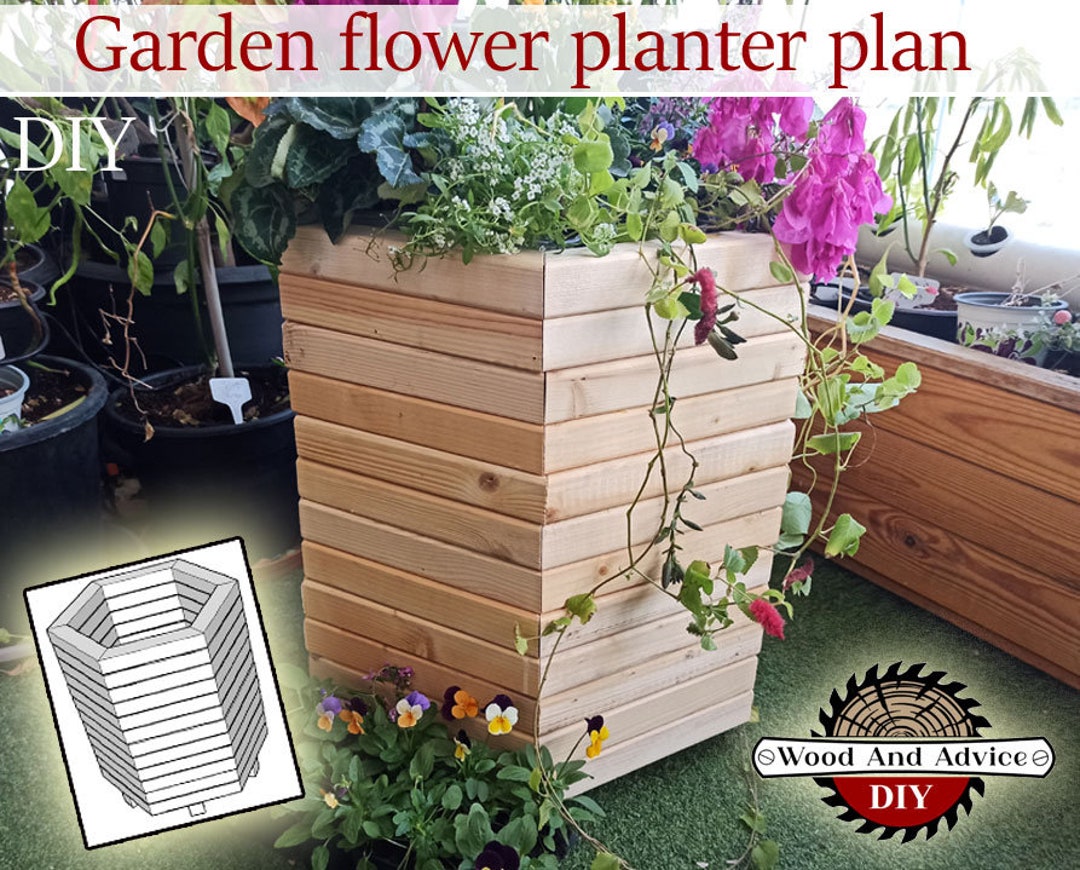 Wooden Hexagonal Planter Plan. Planter Plan for Home and Garden.cedar ...