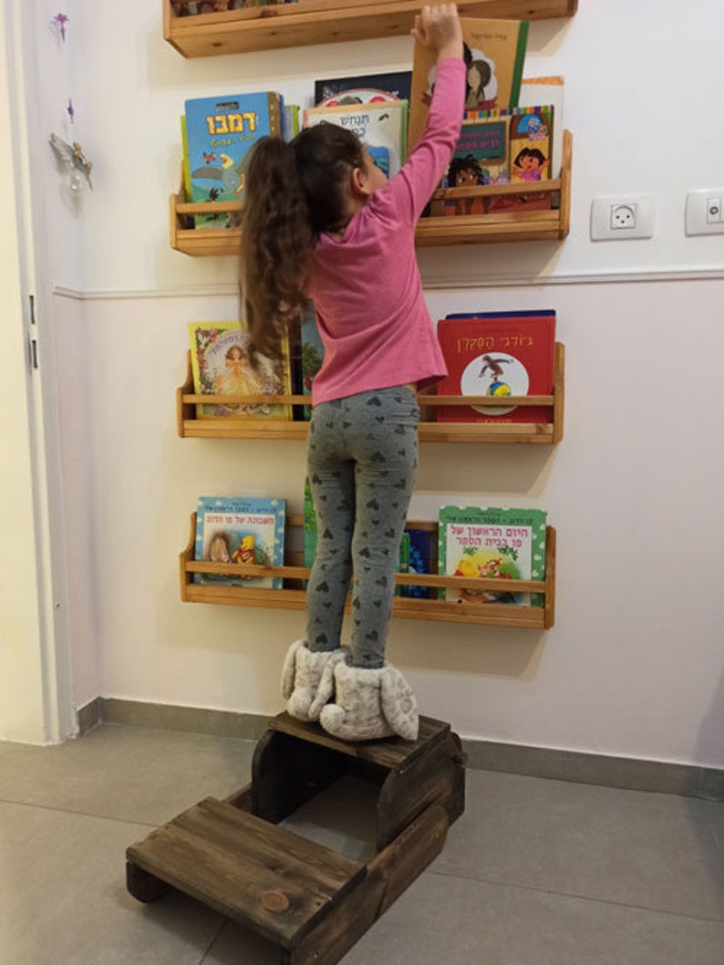 Child Step Stool Bench, Wooden Step Stool, Kid's Step Stool, Child Step ...