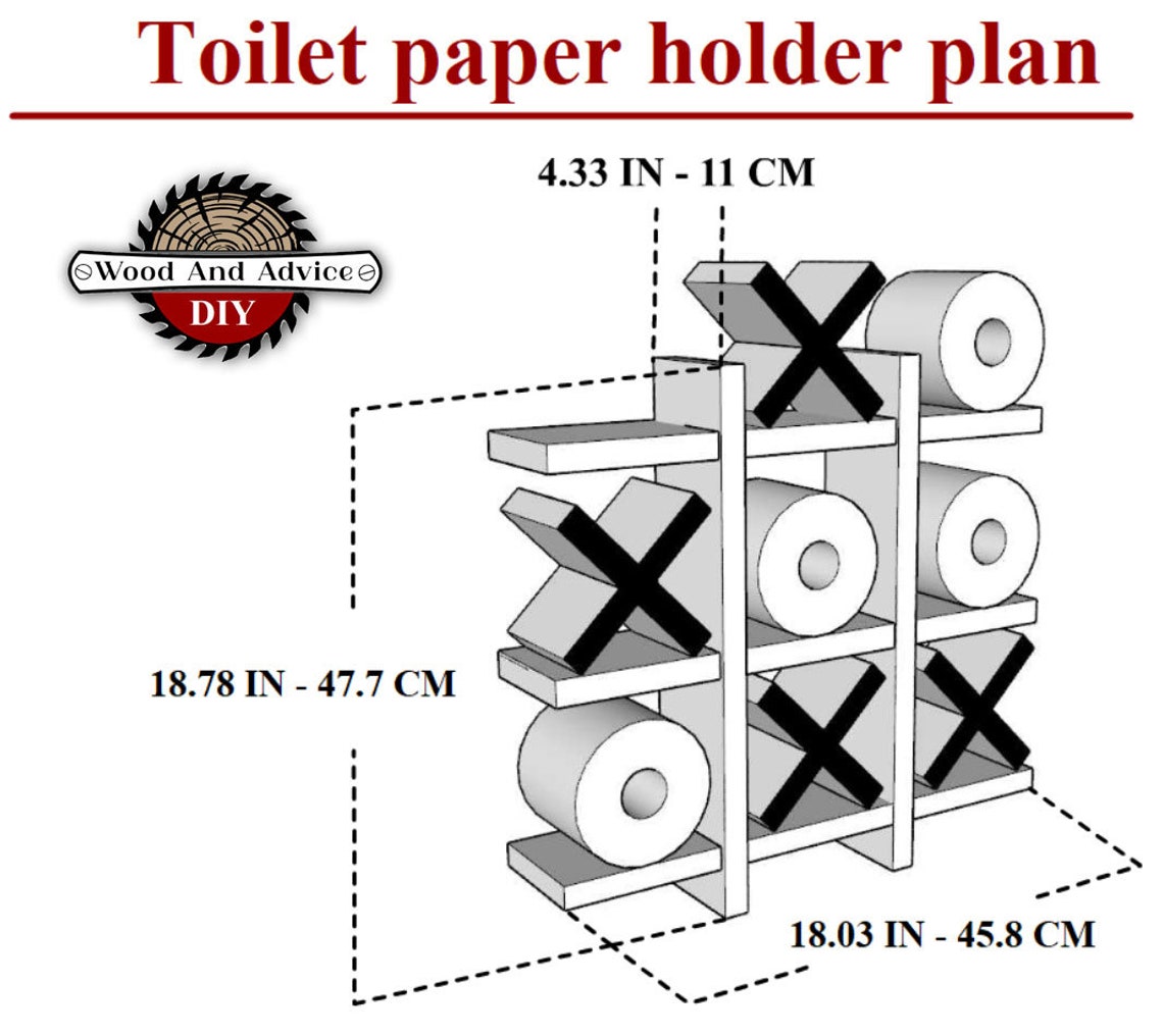 DIY Plan | Tic Tac Toe Toilet Paper Holder | Bathroom Decor and Storage ...