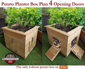 Planter Box With Hidden Storage Modern Slatted Flower Box Planter PDF ...