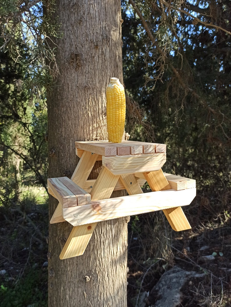 Squirrel Picnic Table Feeder Squirrel Table Pet Feeder DIY - Etsy