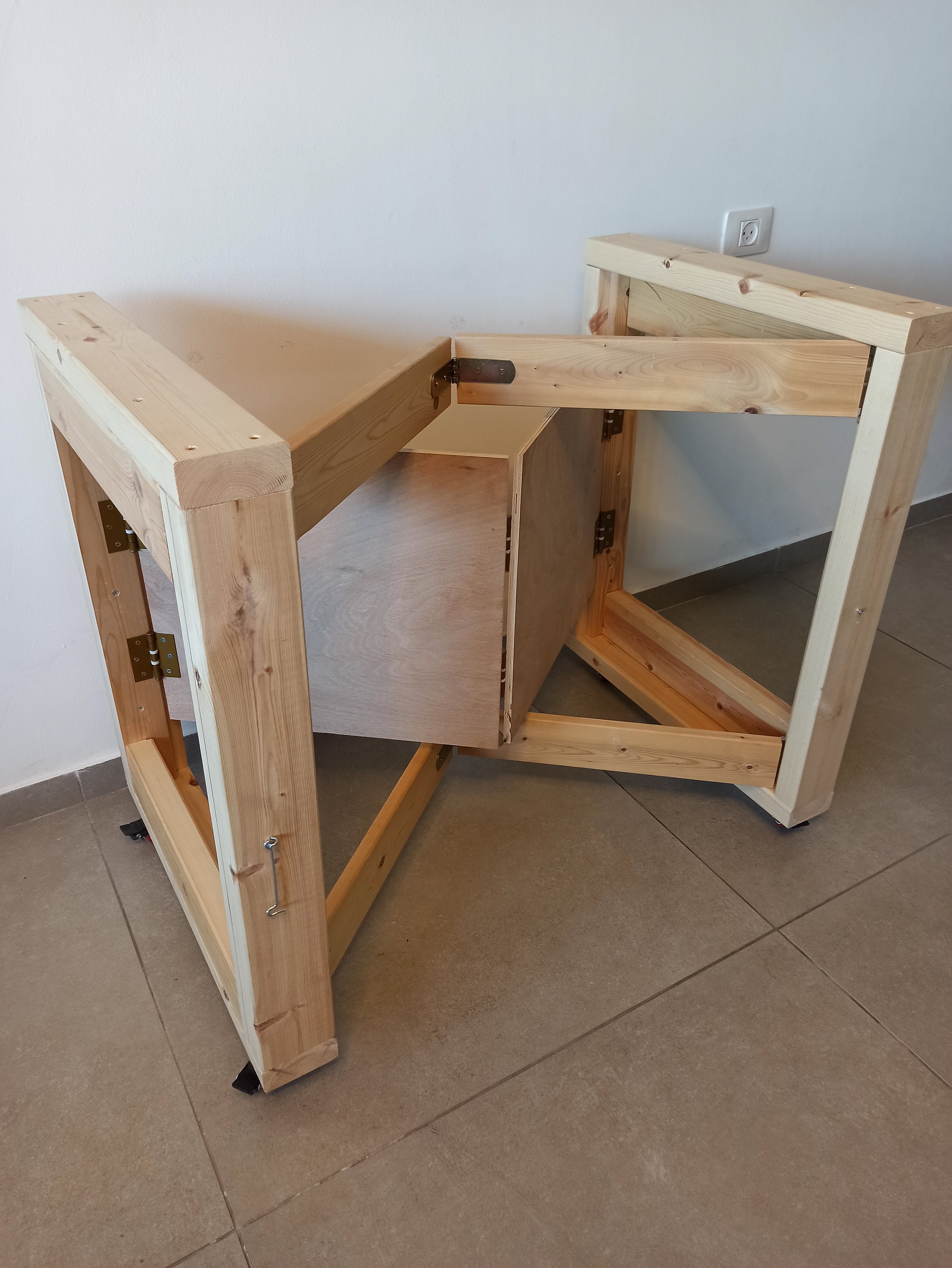 Folding Table Base Plan/folding Craft Table Base Plan/compact Table ...
