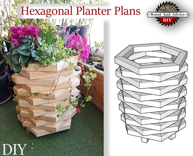 Wooden Hexagonal Planter Plan. Planter Plan for Home and Garden.cedar ...