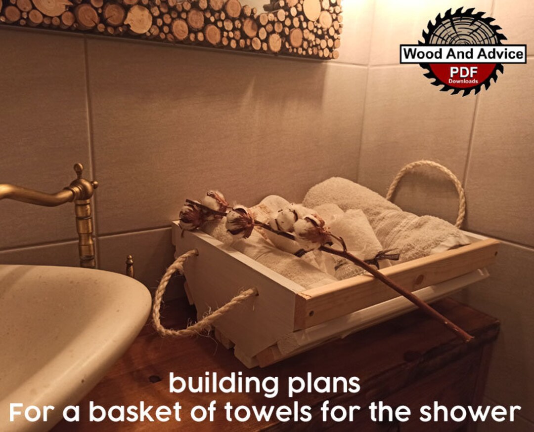 Towel Basket Building Plans / Wooden Shower Basket Building Plans DIY ...