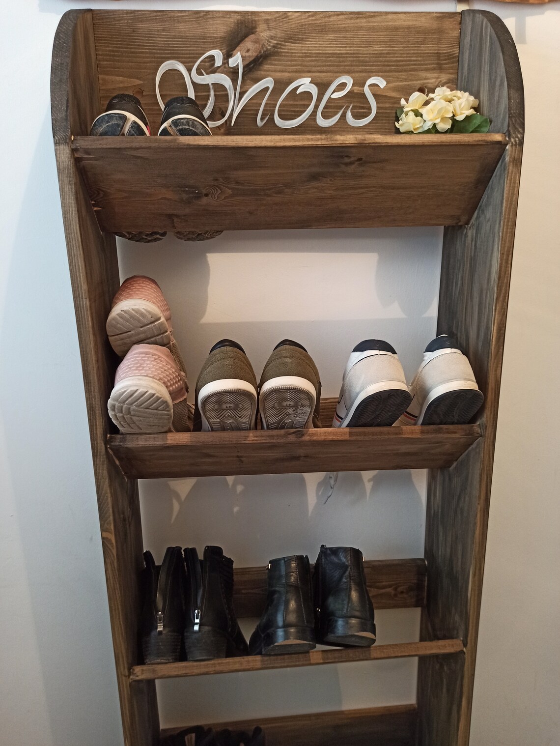 Wall mount shoe storage rack plan/storage rack plan/wall shoe | Etsy