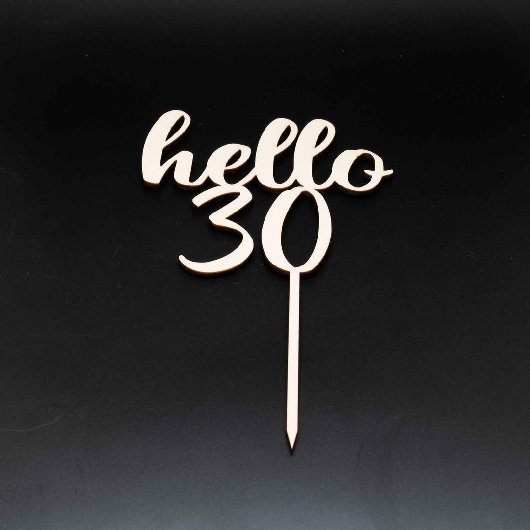 Cake Topper hello Number Can Be Customized. Font Height 6 Cm per Line ...