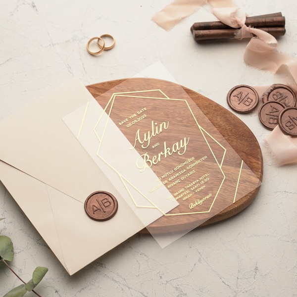 Clear Wedding Invitation - Etsy