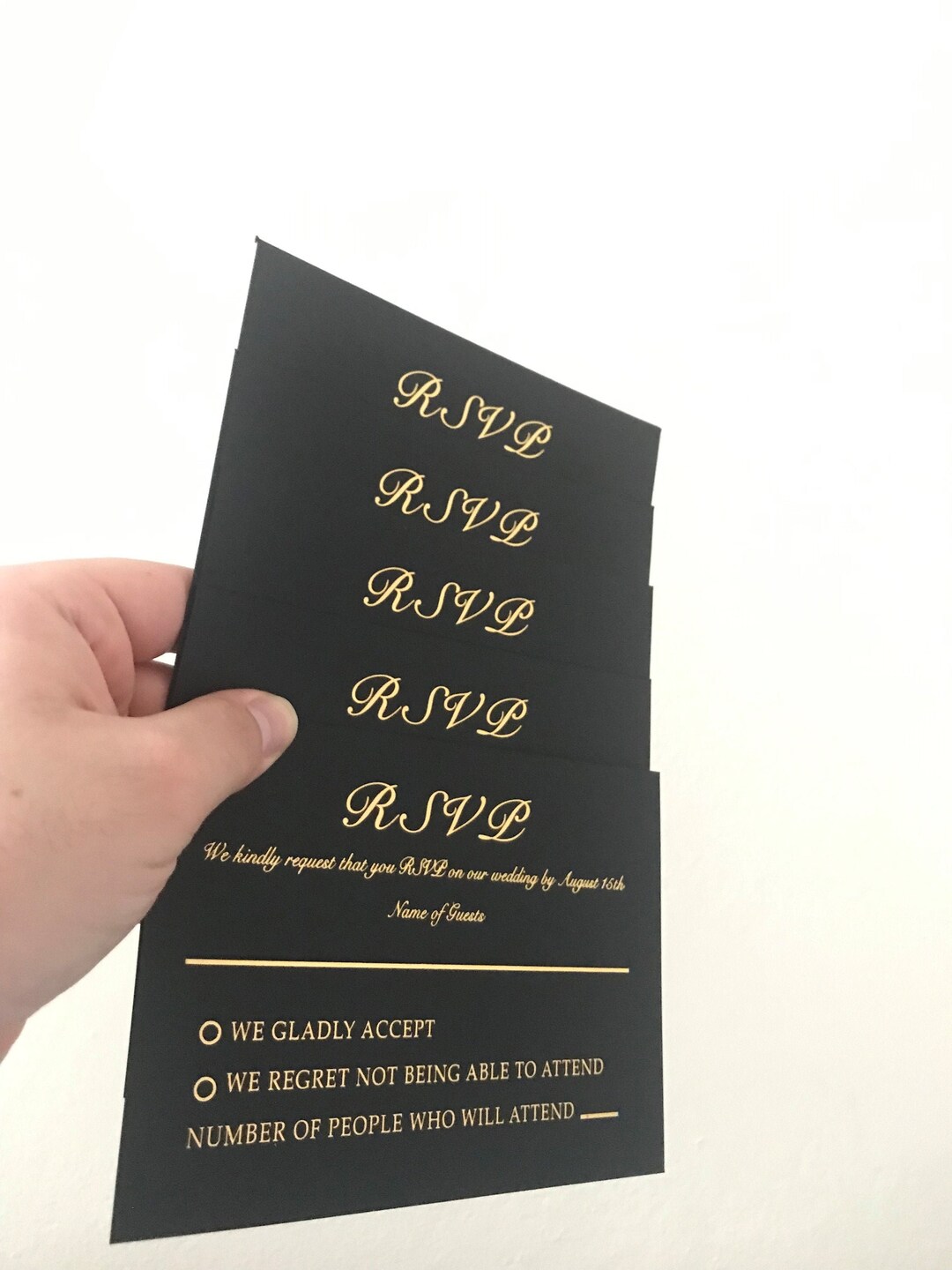 Detail Cards Gold Foil Printed Detail Cards Real Foil - Etsy