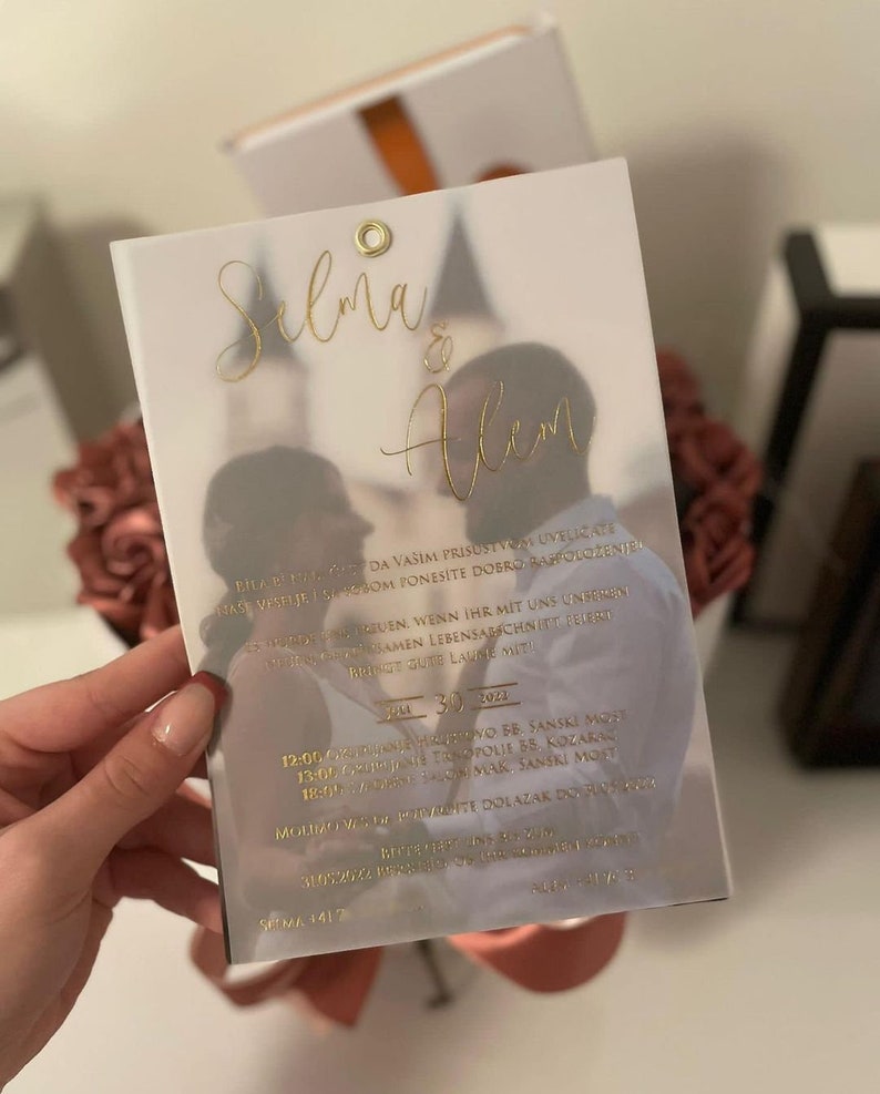 Vellum Wedding Invitations Vellum Invitations Gold Foil - Etsy