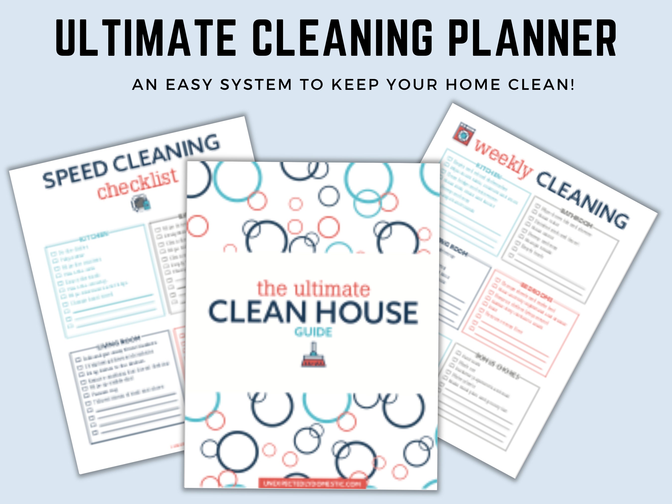 Cleaning Planner, Cleaning Checklist, Cleaning Schedule, Cleaning Chart ...