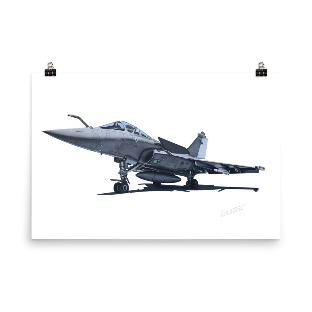 Dassault Rafale M - Handmade Aviation Illustration - Airplane Poster ...