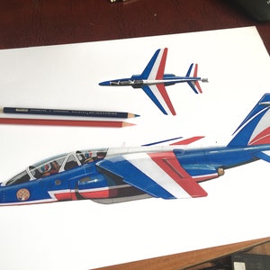 Alphajet Handmade Aviation Illustration Airplane Poster Wall Art Print ...