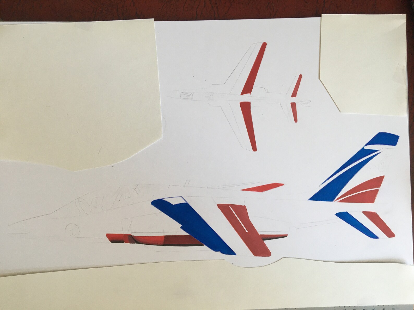 Alphajet Handmade Aviation Illustration Airplane Poster Wall Art Print ...