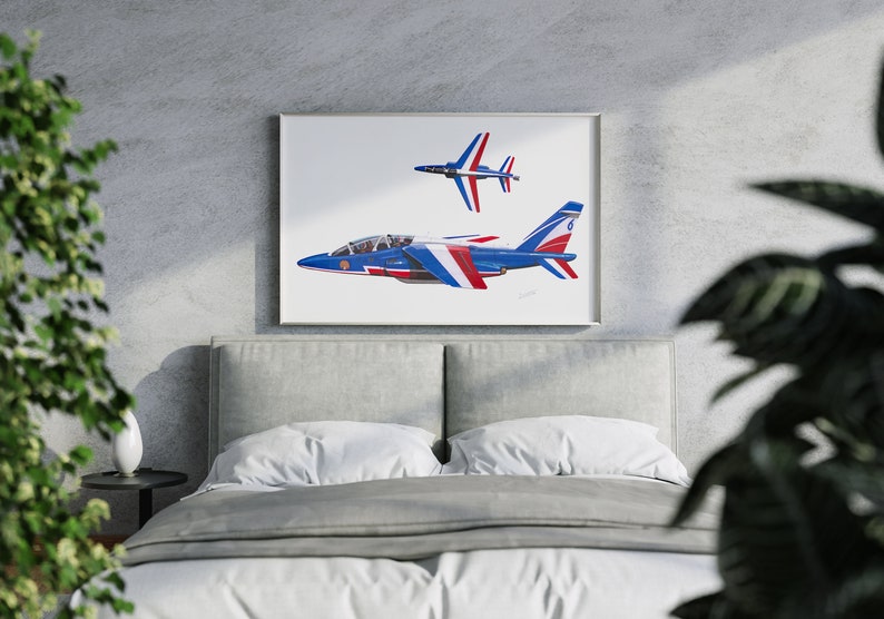 Alphajet Handmade Aviation Illustration Airplane Poster Wall Art Print ...