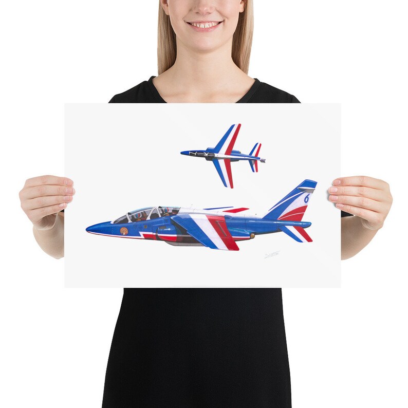 Alphajet Handmade Aviation Illustration Airplane Poster Wall Art Print ...