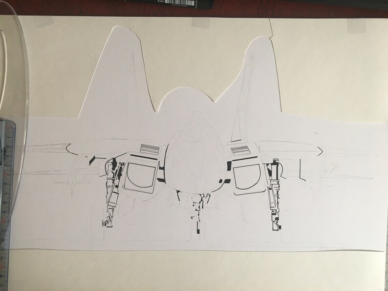 F14 Tomcat Handmade Aviation Illustration Airplane Poster Wall Art ...