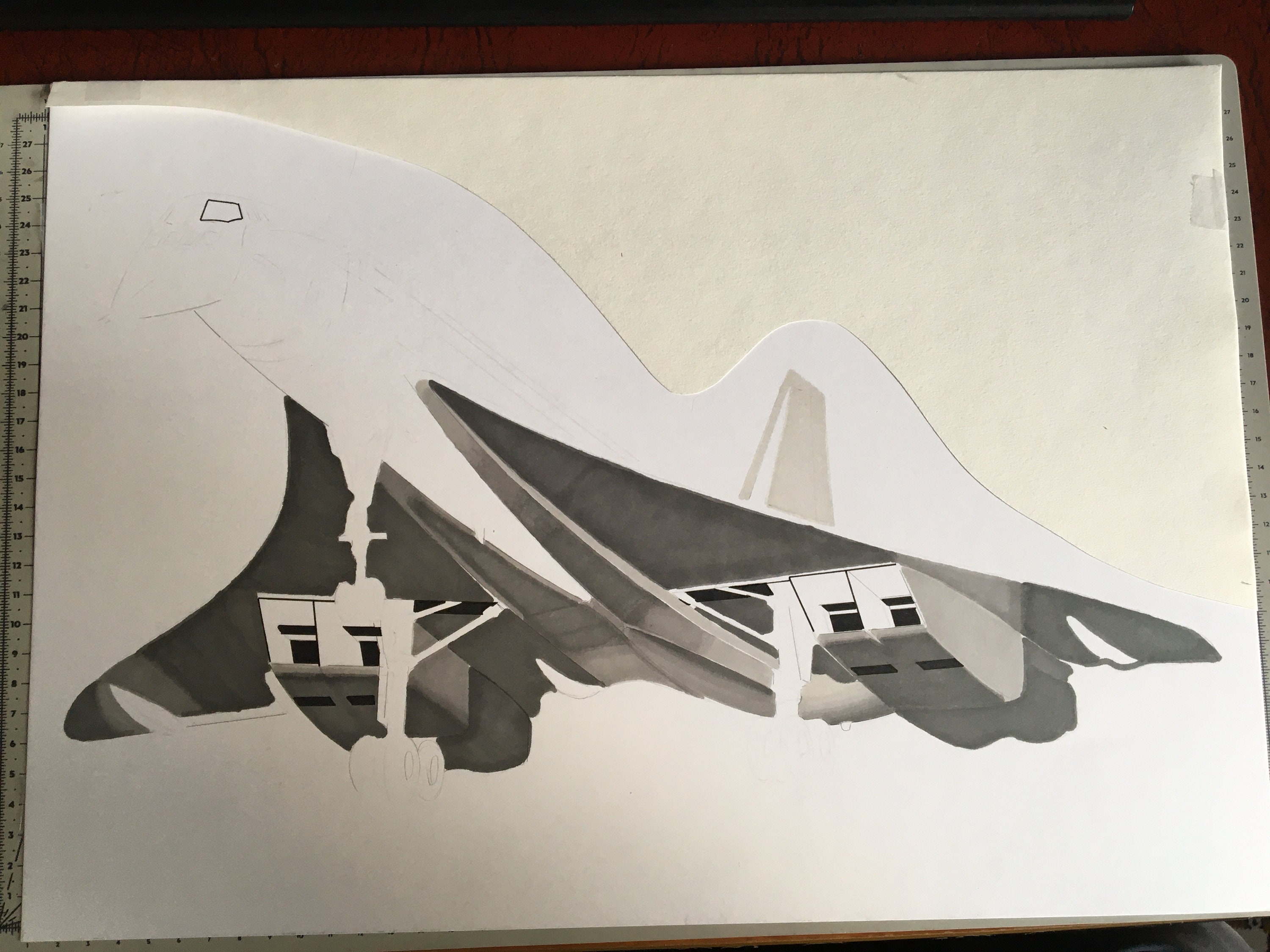 Concorde - Handmade Aviation Illustration - Airplane Poster Wall Art ...