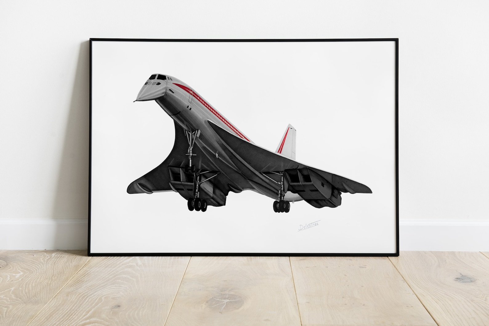 Concorde - Handmade Aviation Illustration - Airplane Poster Wall Art ...