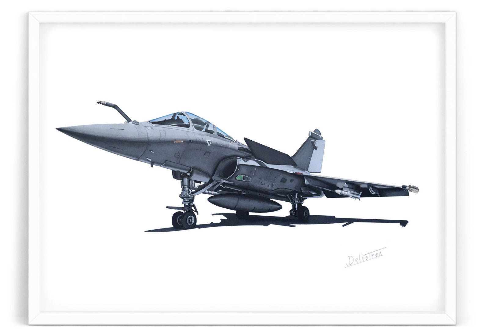 Dassault Rafale M Handmade Aviation Illustration Airplane Poster Wall ...