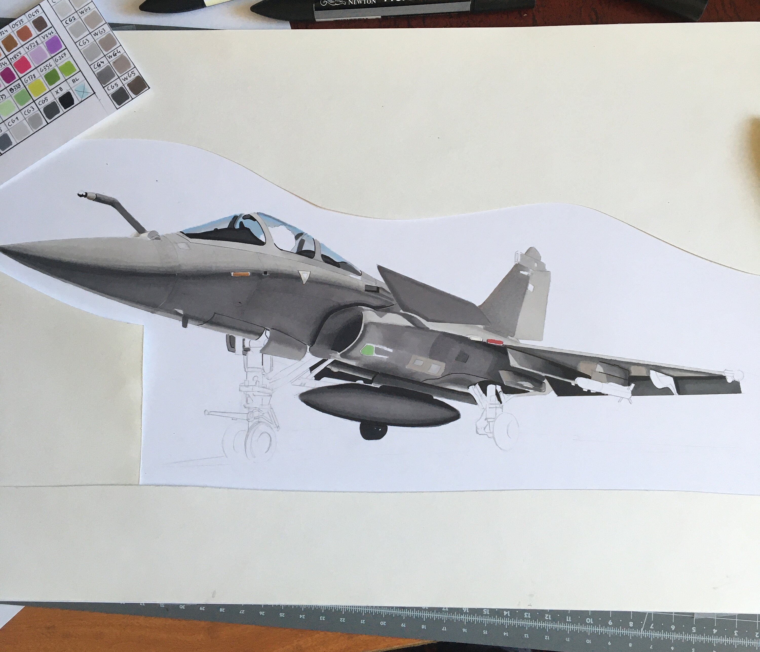 Dassault Rafale M Handmade Aviation Illustration Airplane Poster Wall ...