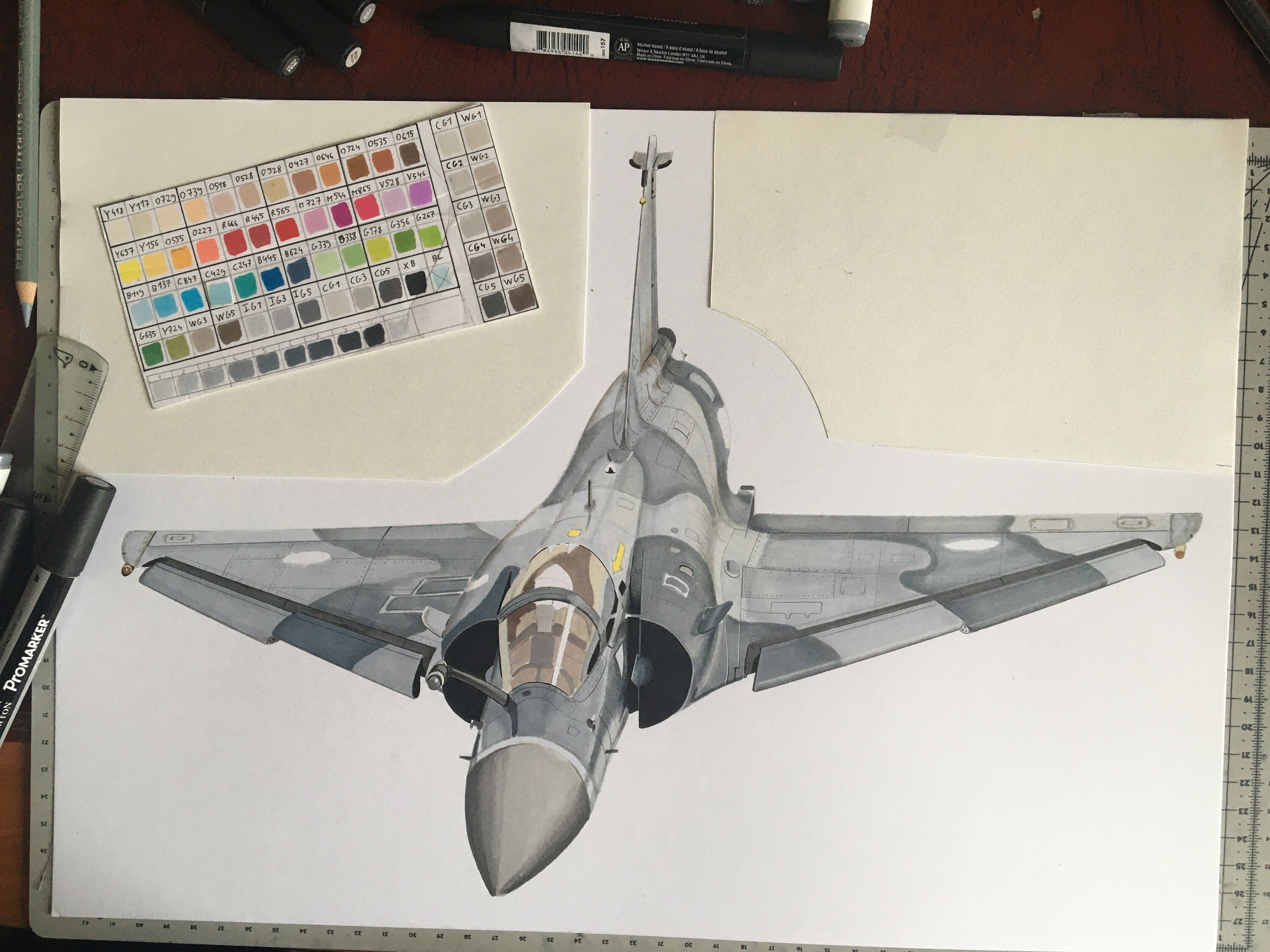 Dassault Mirage 2000 - Handmade Aviation Illustration - Airplane Poster ...