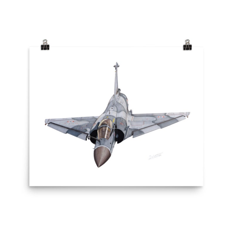 Dassault Mirage 2000 Handmade Aviation Illustration Airplane Poster ...