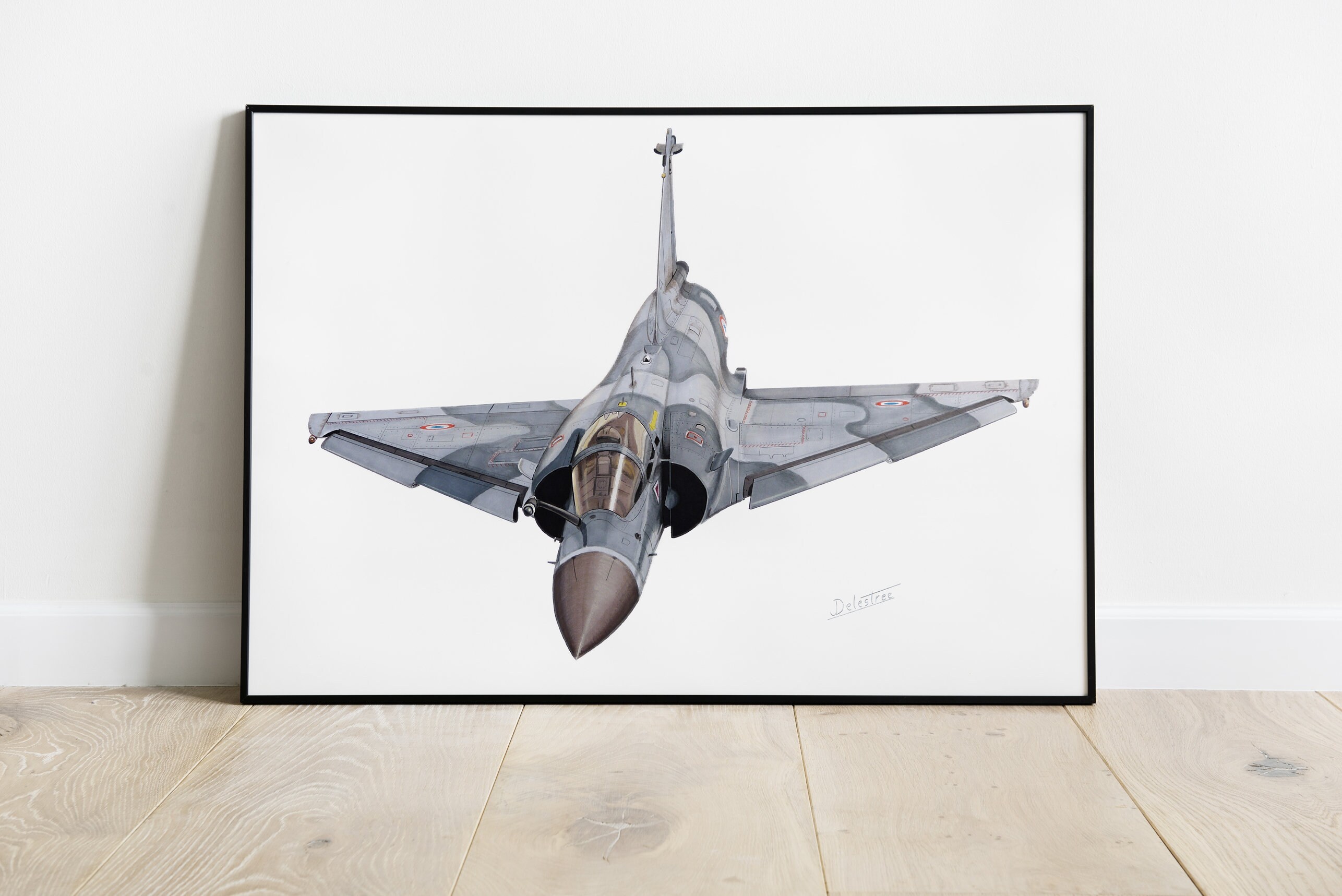 Dassault Mirage 2000 - Handmade Aviation Illustration - Airplane Poster ...