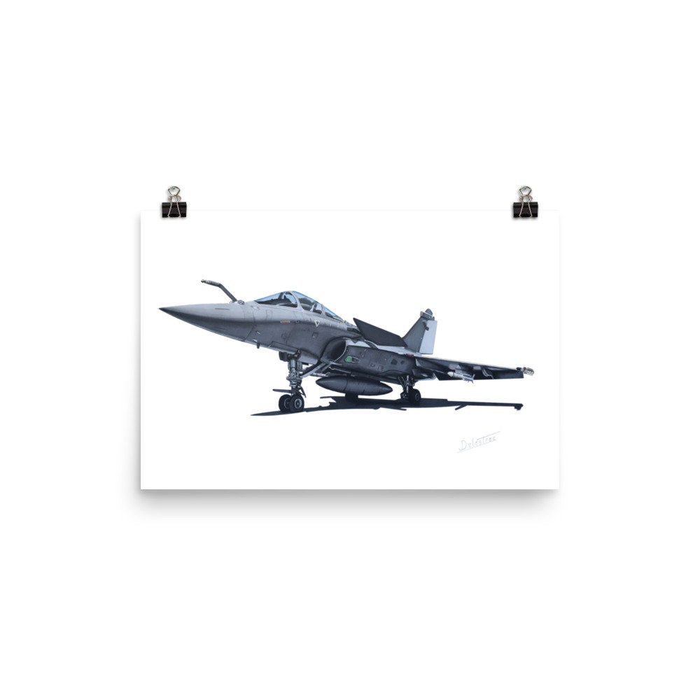 Dassault Rafale M Handmade Aviation Illustration Airplane Poster Wall ...