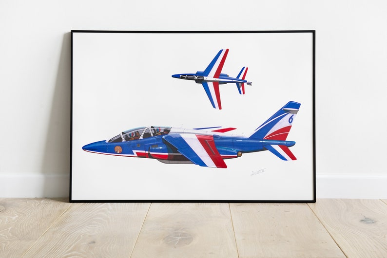 Alphajet Handmade Aviation Illustration Airplane Poster Wall Art Print ...