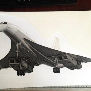 Concorde - Handmade Aviation Illustration - Airplane Poster Wall Art ...
