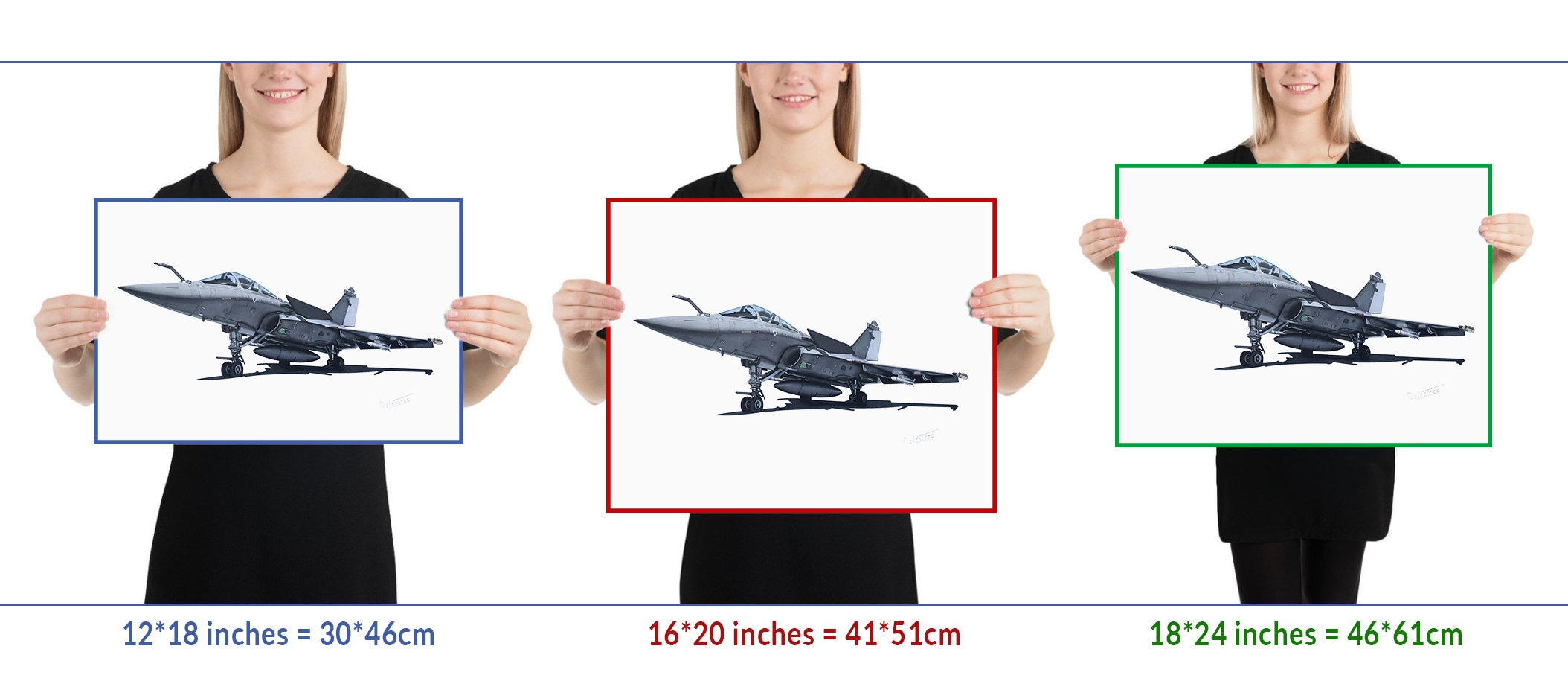 Dassault Rafale M - Handmade Aviation Illustration - Airplane Poster ...