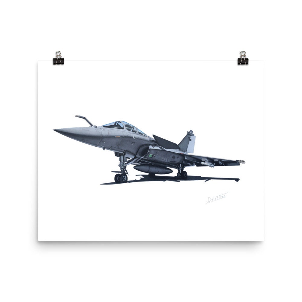 Dassault Rafale M Handmade Aviation Illustration Airplane Poster Wall ...