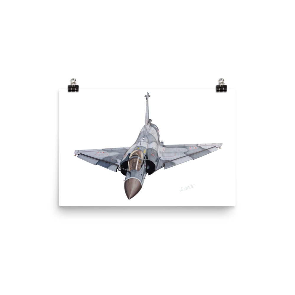 Dassault Mirage 2000 - Handmade Aviation Illustration - Airplane Poster ...