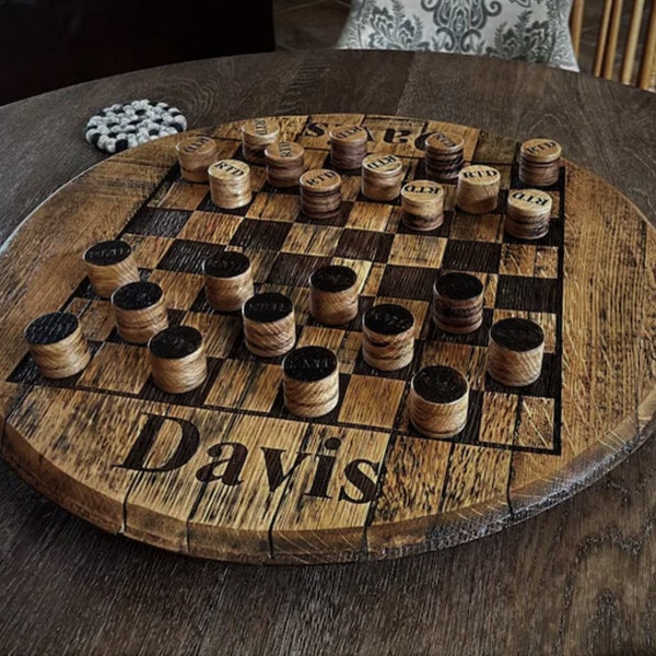 Wood Checker Board - Etsy