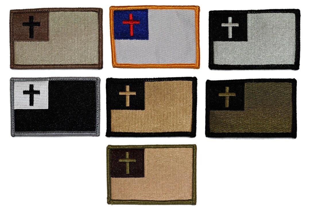 Christian Flag Patches 3x2 Hook Backing - Etsy