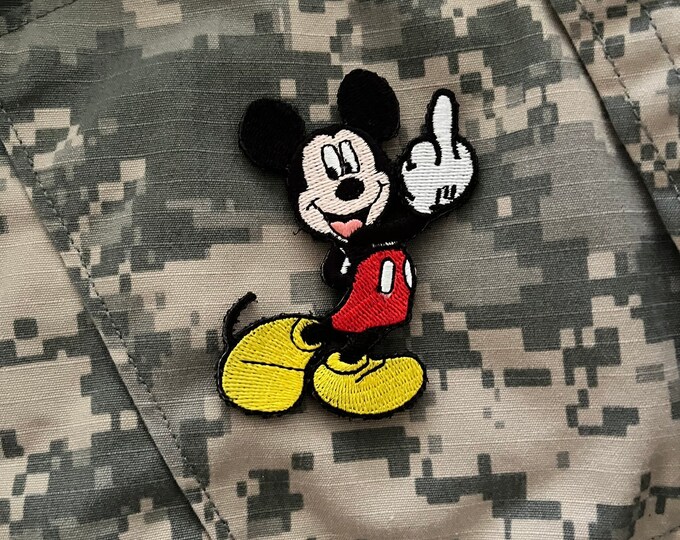 Mickey Middle Finger Funny Morale Patch 3" - Etsy