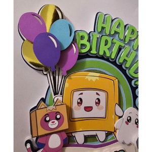 Custom Lankybox Inspired Cake Topper, Lankybox Cake Topper, Lanky Box ...