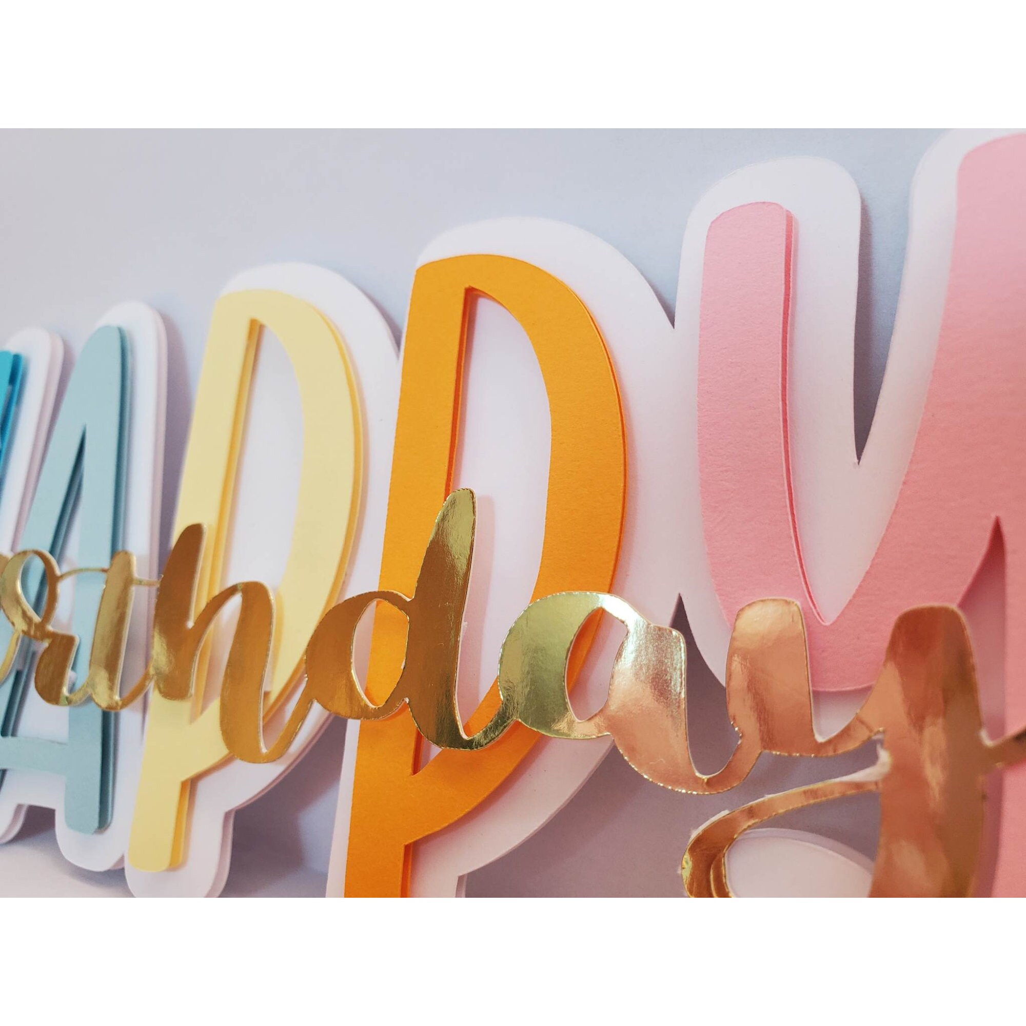 Happy Birthday Cake Topper Colorful Cake Topper Rainbow - Etsy
